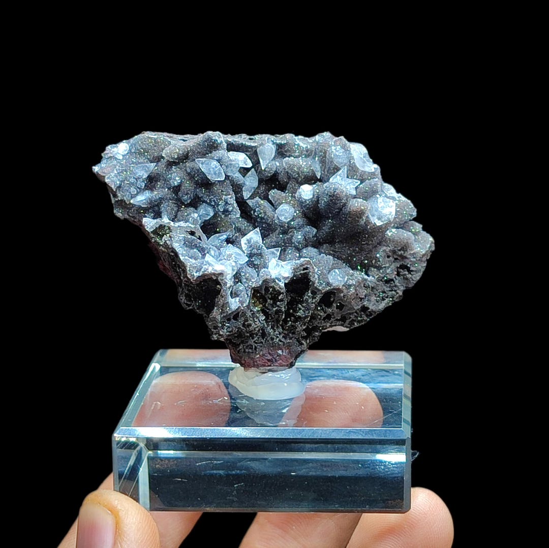 Manganese With Quartz & Calcite Crystal Cluster From Taouz, Morocco ...
