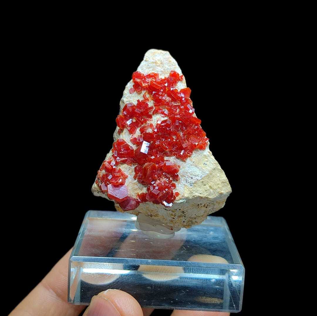 Vanadinite on Matrix From Ahouli Mibladen Morocco | 5×4×4 Cm, 100 Grams ...