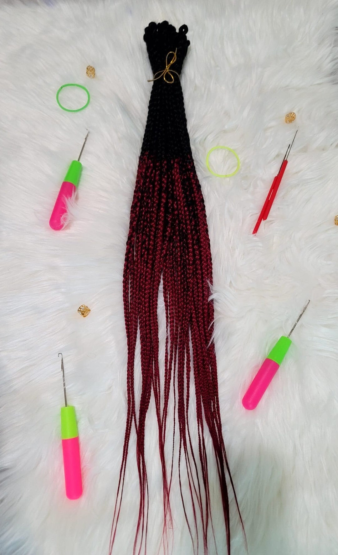 Ombrè Crochet Box Braids Handmade Protective Hairstyle24 Inches Prelooped Etsy