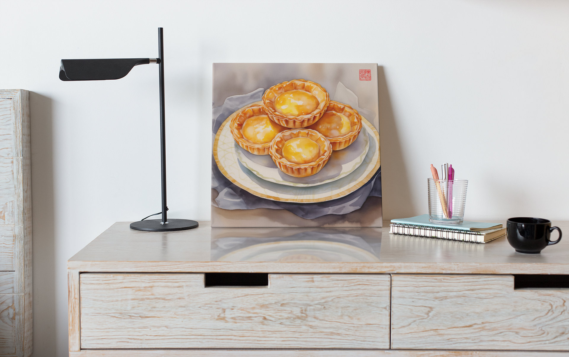 Printable Chinese Food Set of Four Watercolor Paintings Dim Sum Wall ...