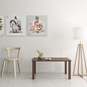 Printable Set of 12 Chinese Zodiac Animals Cute Cartoon Zodiac Animals ...