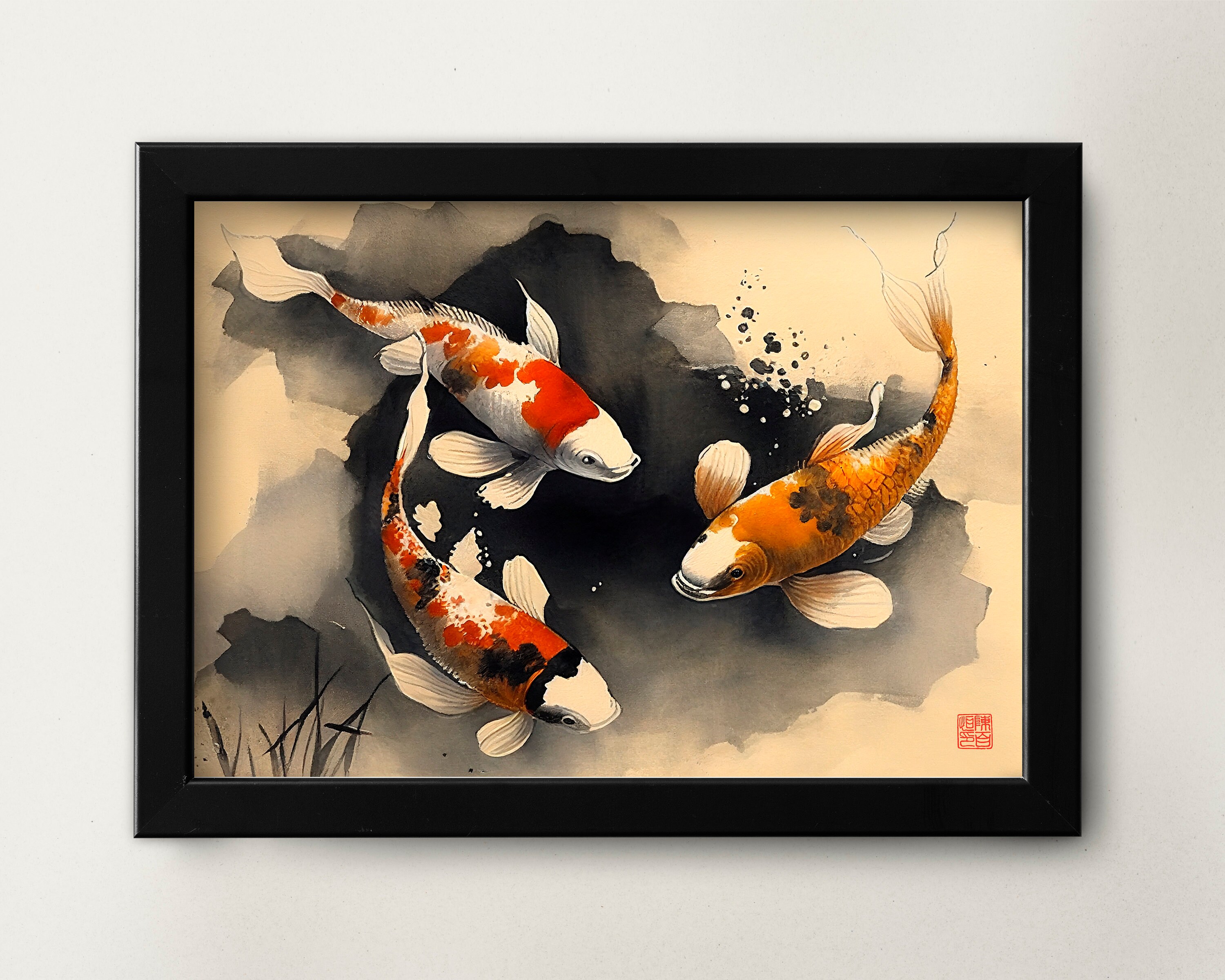 Chinese Watercolor Fish