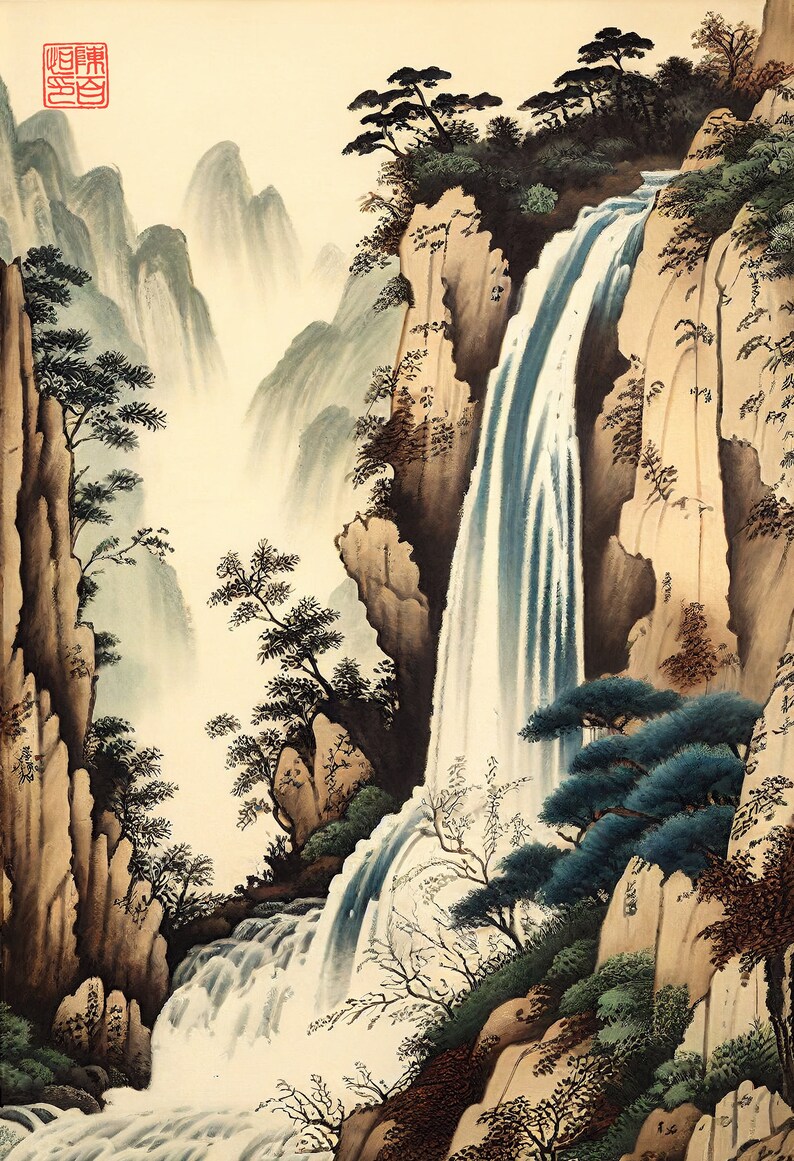 Printable Traditional Chinese Watercolor Painting Ming Dynasty ...