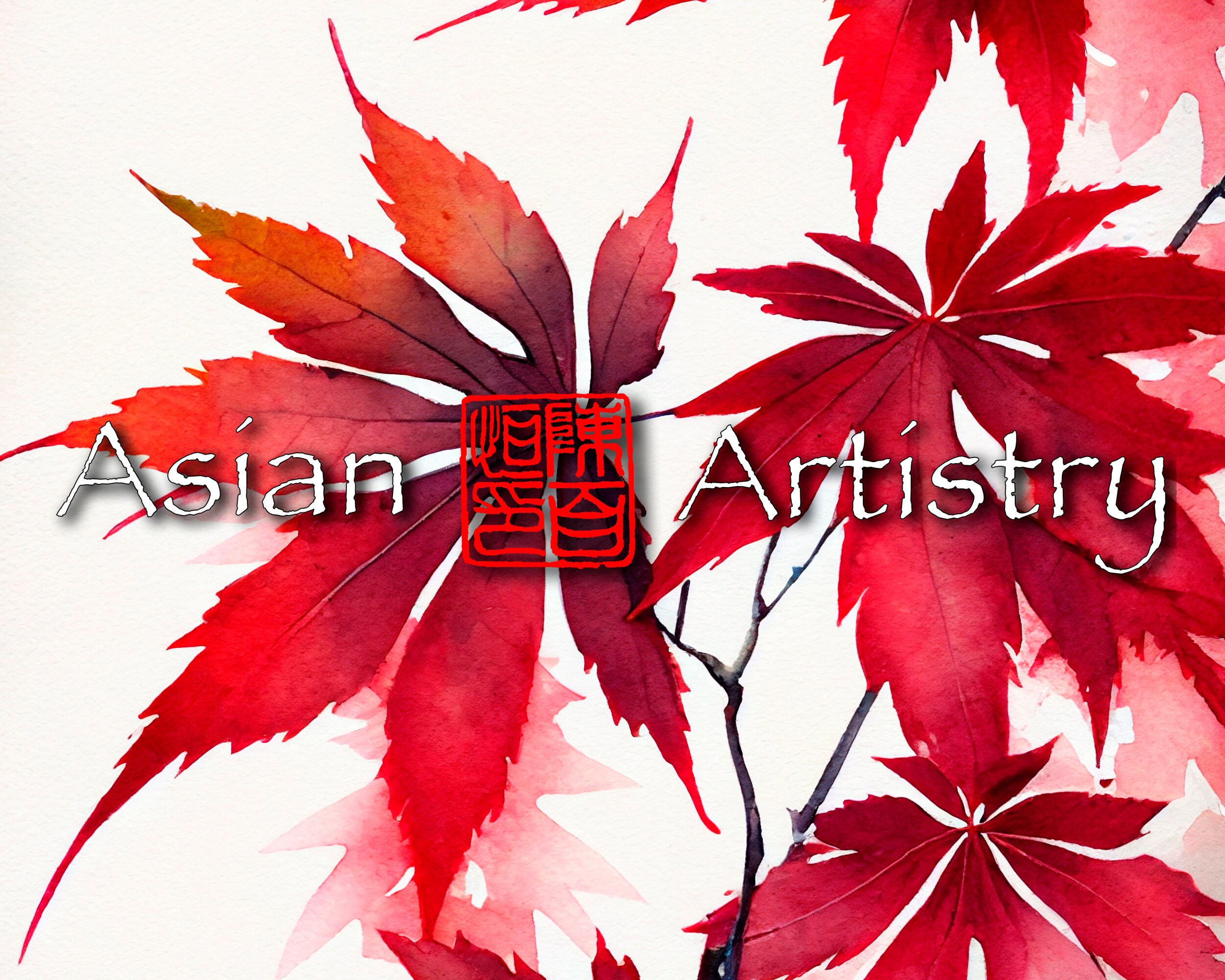 Printable Japanese Watercolor Painting Japanese Maple Wall Art Digital ...