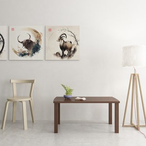 Printable Set of 12 Chinese Zodiac Animals Traditional Watercolor ...