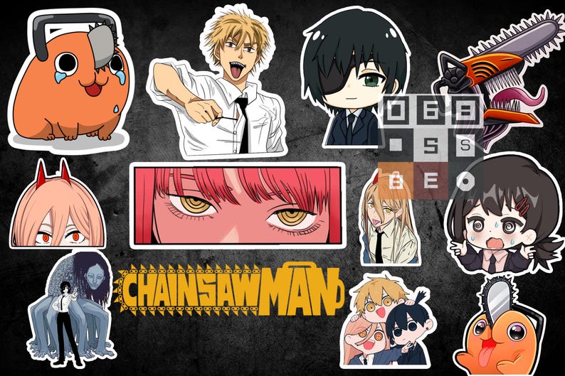 Anime Sticker Design Bundle | Best Anime Stickers in PNG Format | Cute ...