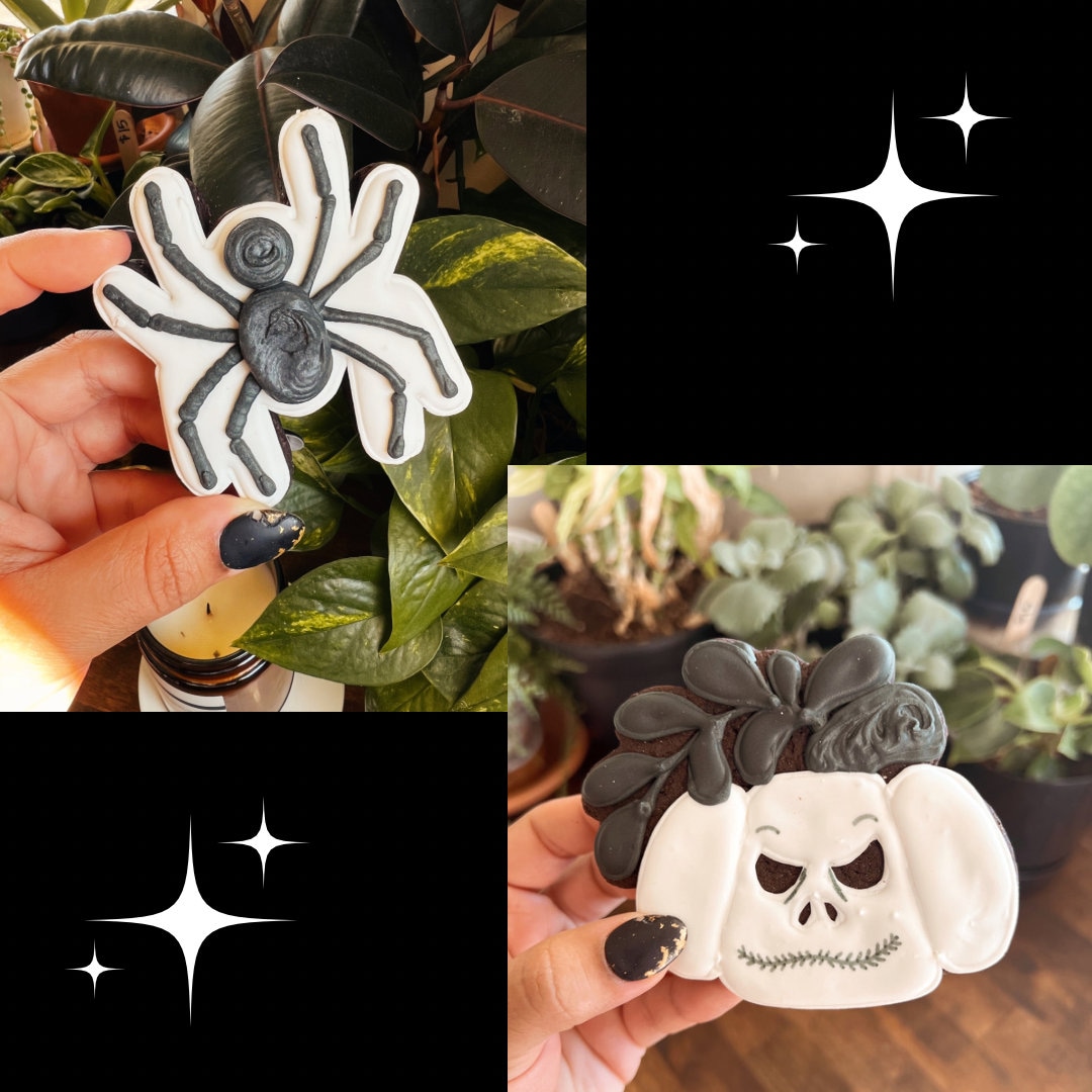 Spooky Halloween Chocolate Sugar Cookie Cookies 6 Pk - Etsy