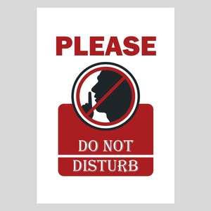 Printable "please Do Not Disturb" Sign - A4 PDF, Instant Download for ...