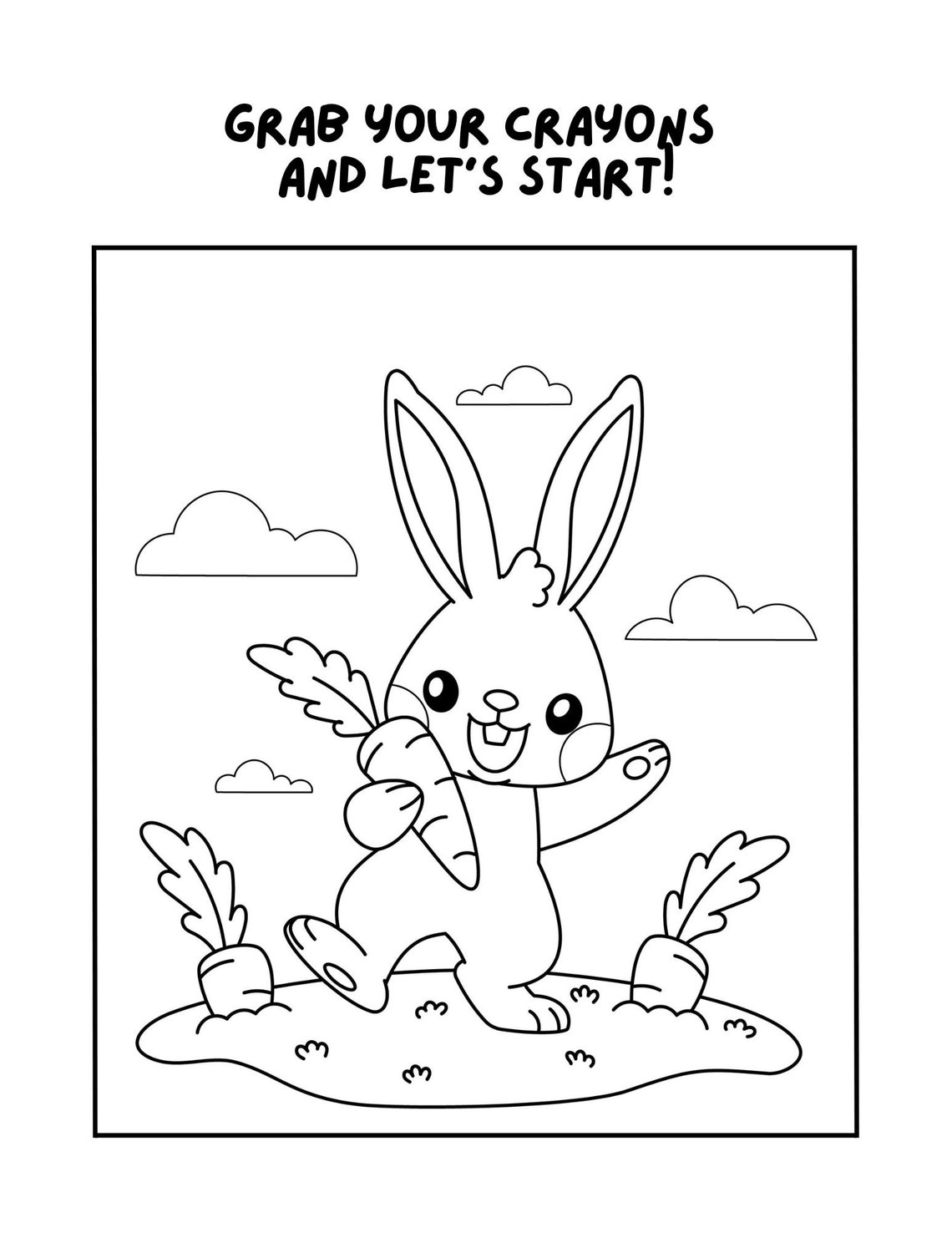 60 Cute Easy Coloring Pages - Simple and Fun Designs for Kids ...