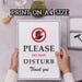 Printable Do Not Disturb Sign PDF | A4 Size Door Sign | Privacy Sign ...