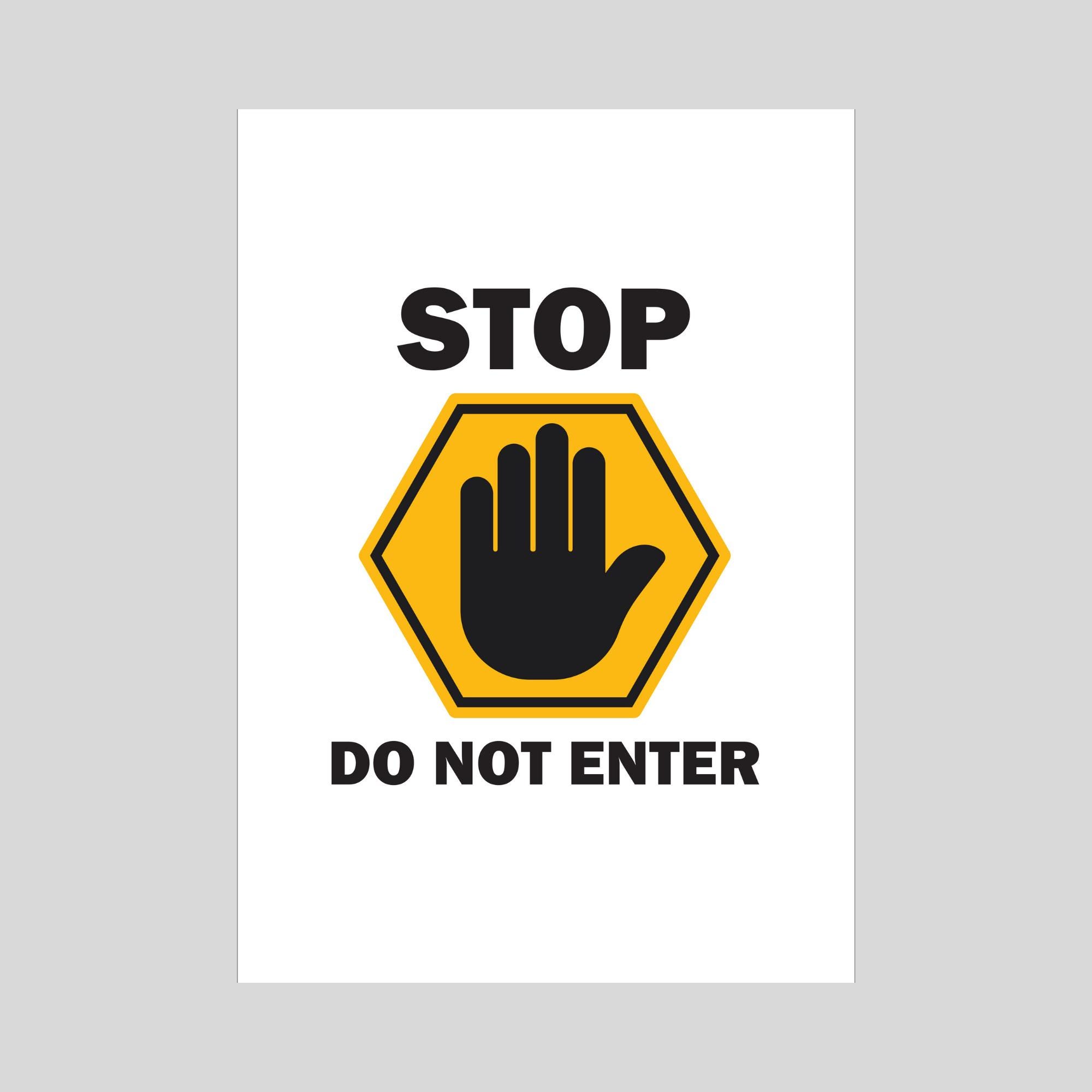 STOP Do Not Enter Sign - A4 Size, Printable JPG & PDF, Warning Sign for ...