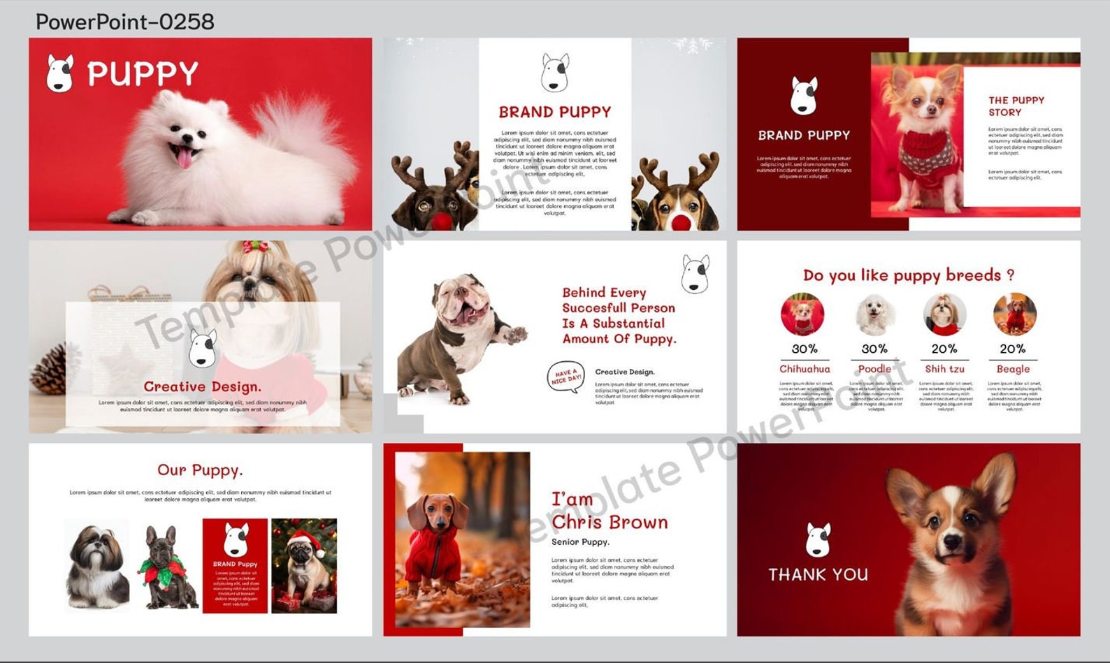 Cute Puppy Pet Shop Powerpoint Template | Editable Slides for Pet ...