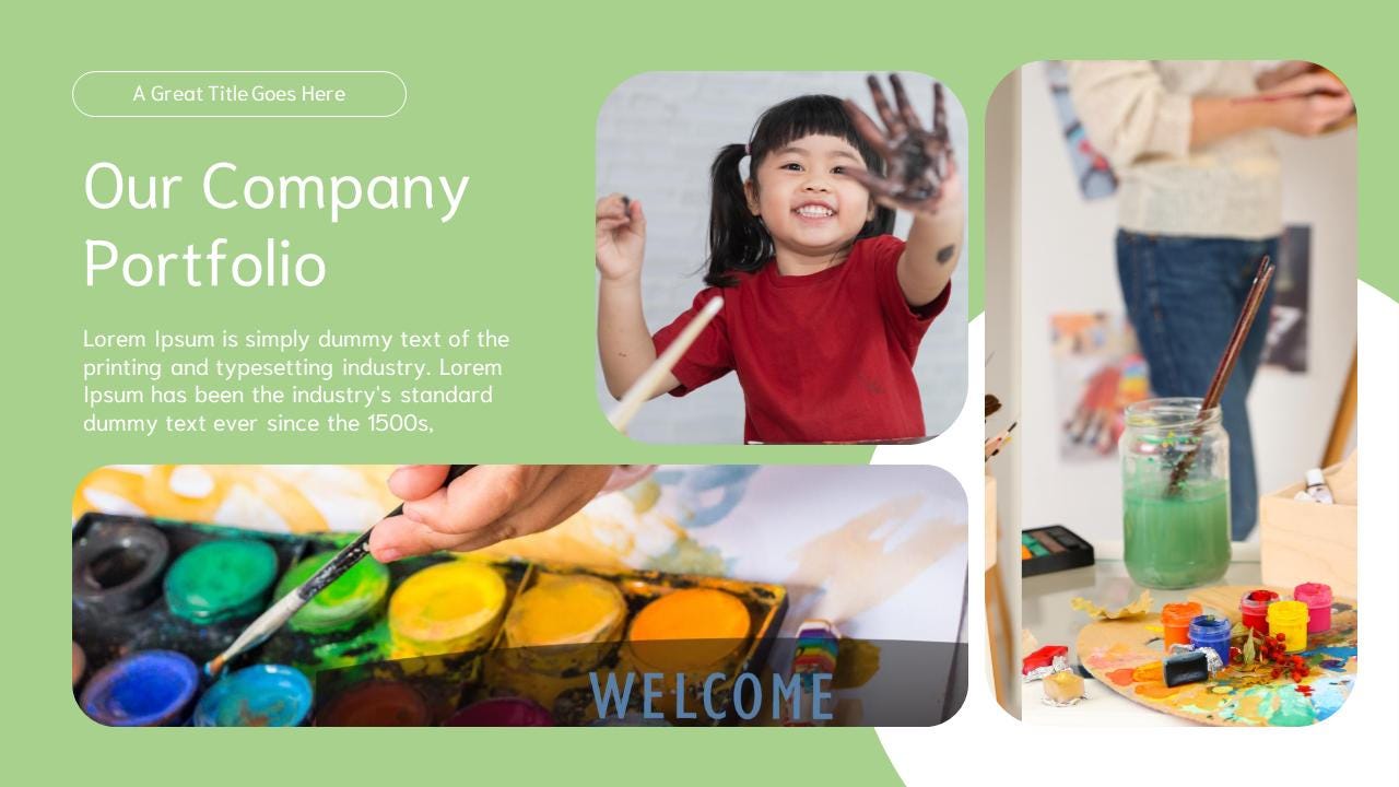 Creative Art-themed Powerpoint Template 9 Editable Slides for Education ...