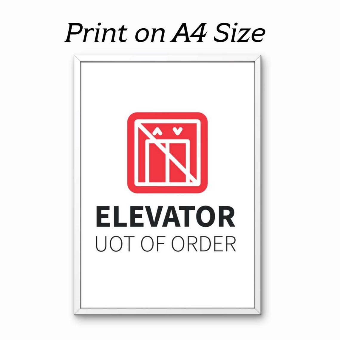 Elevator Out of Order Sign Printable A4 PDF & JPG No Access, Safety ...
