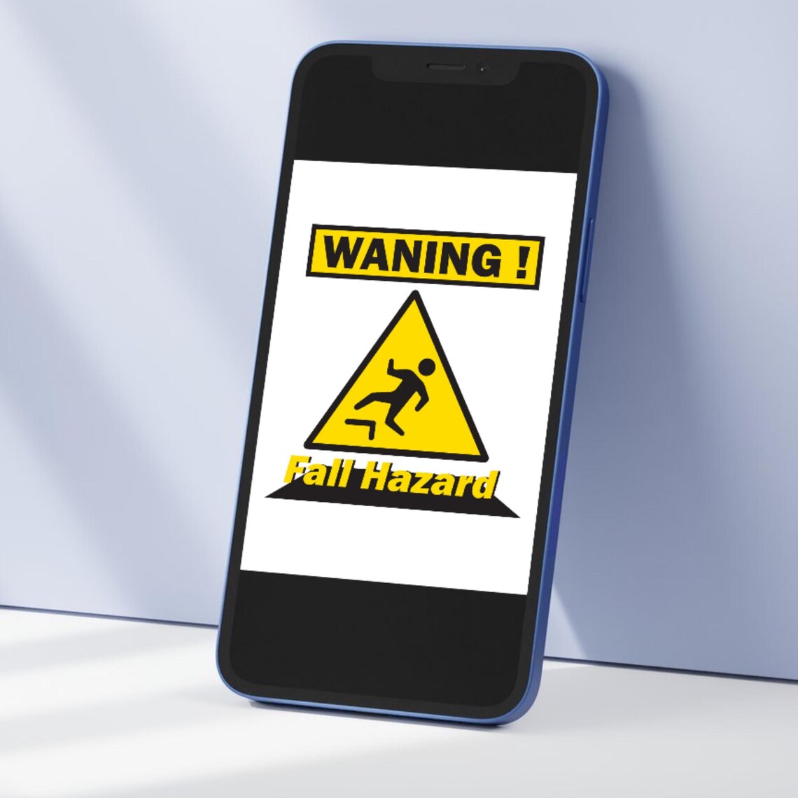Warning Fall Hazard Sign - A4 Size, Printable JPG & PDF, Safety Notice ...