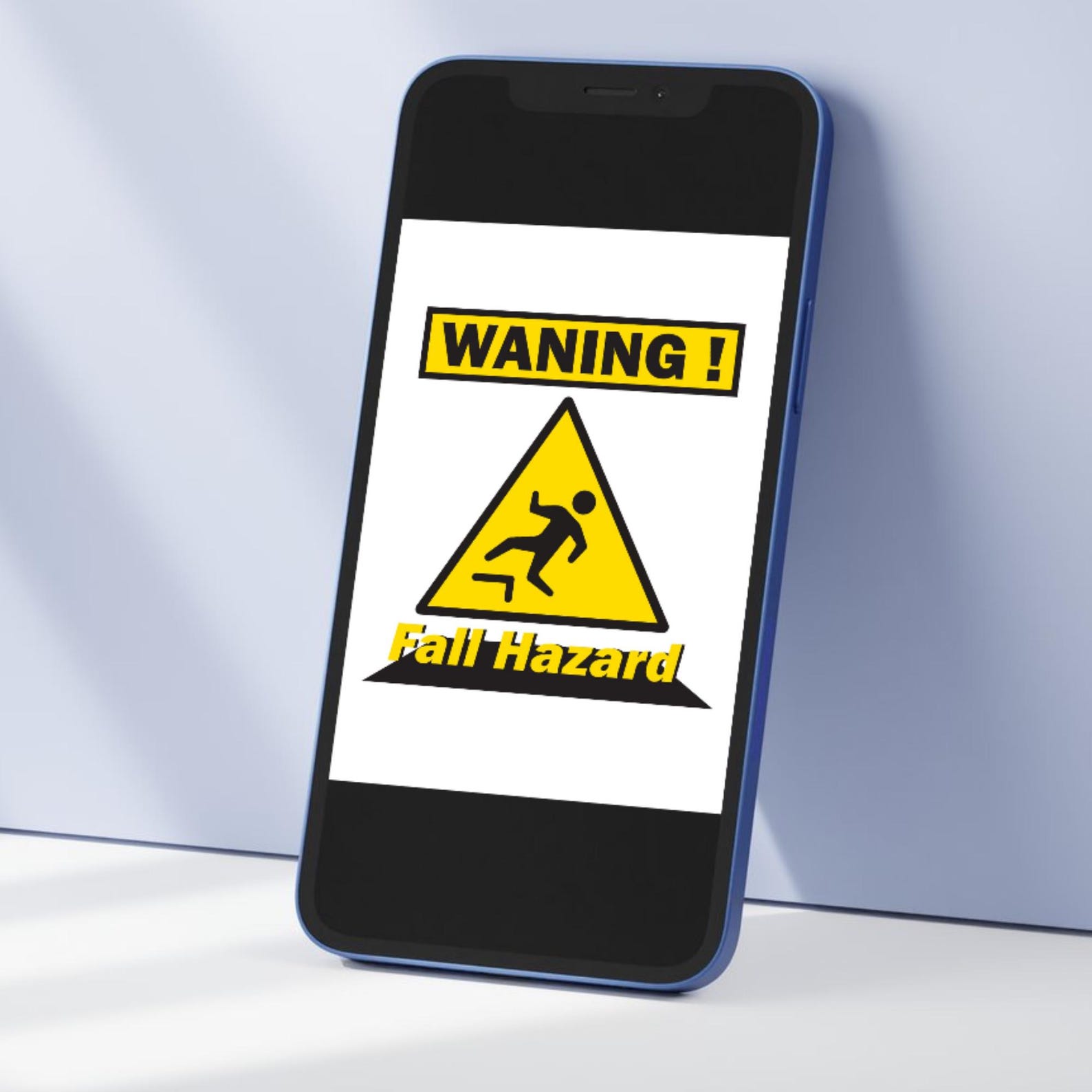 Warning Fall Hazard Sign - A4 Size, Printable JPG & PDF, Safety Notice ...