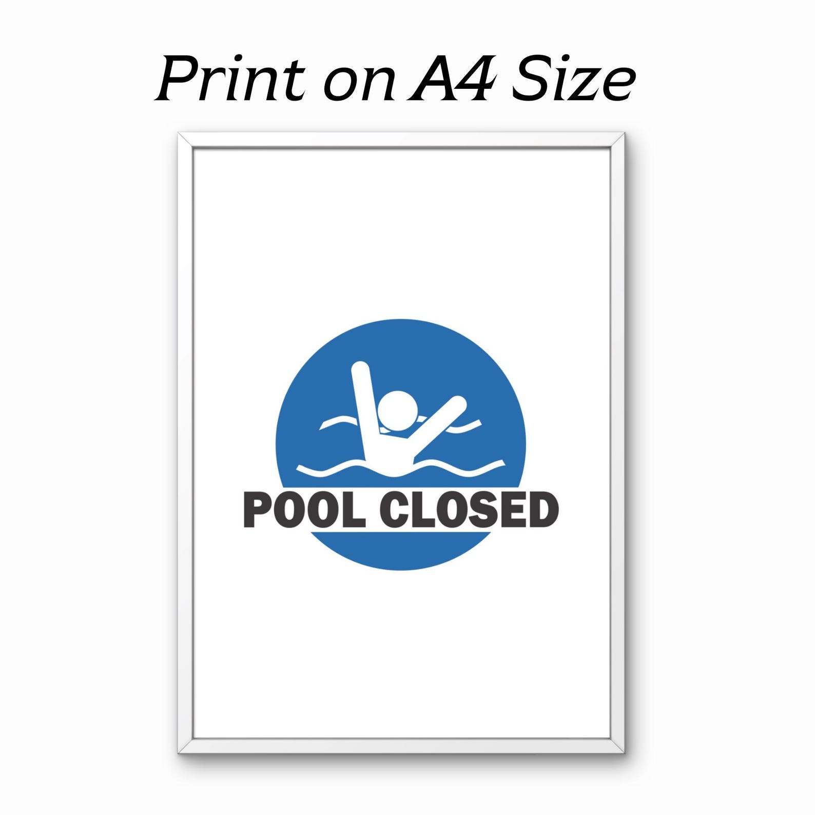 Printable Pool Closed Sign A4 PDF & JPG No Swimming Sign, Swimming Pool ...