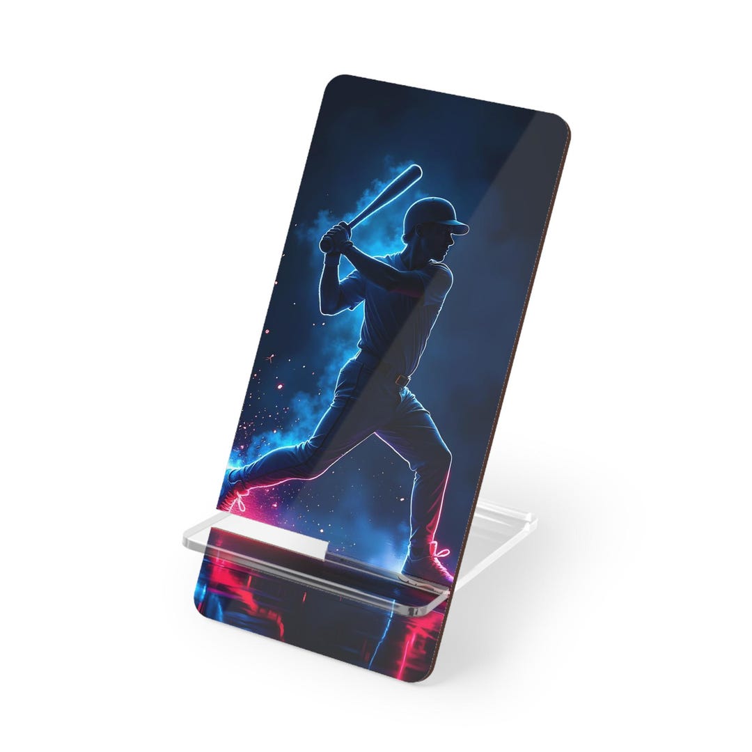 Custom Baseball-themed Phone Stand – Personalized Sports Fan Desk ...