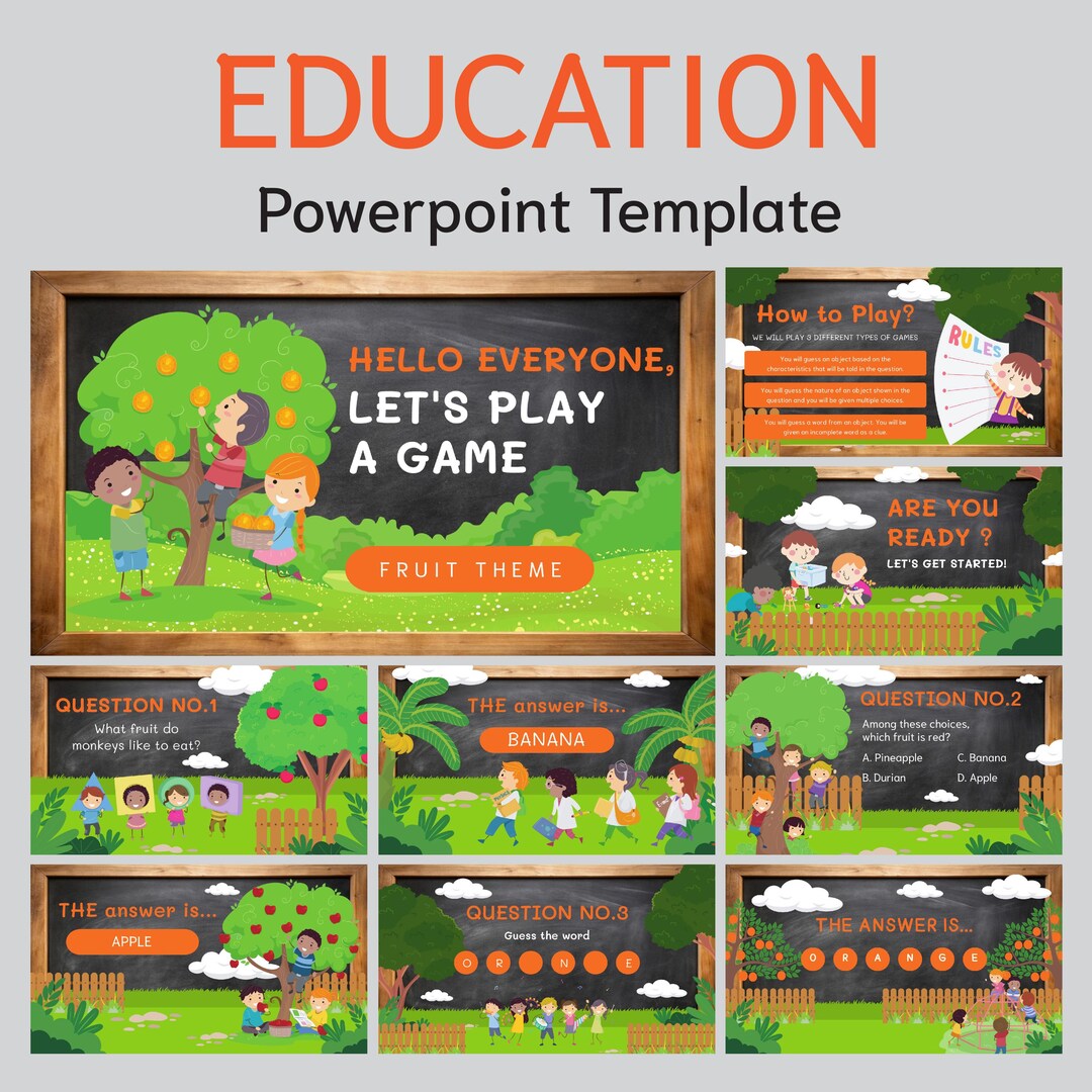 Animal-themed Educational Game Powerpoint Template | Fun Classroom ...
