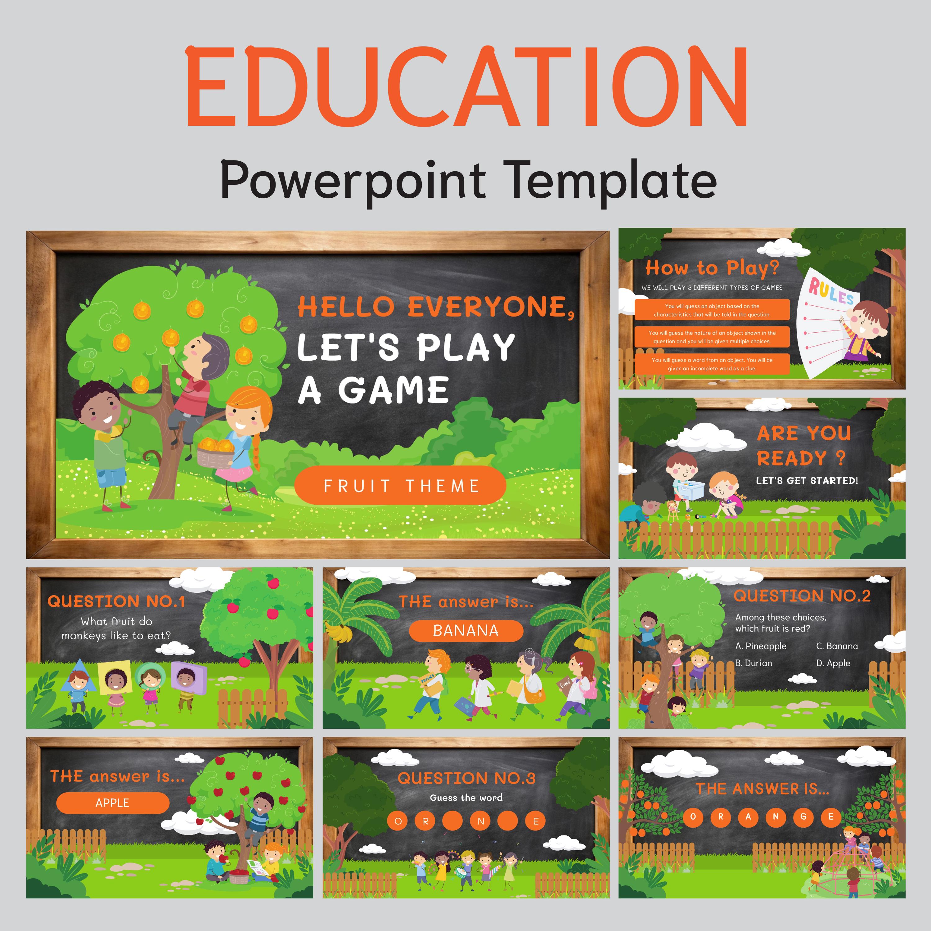 Animal-themed Educational Game Powerpoint Template | Fun Classroom ...