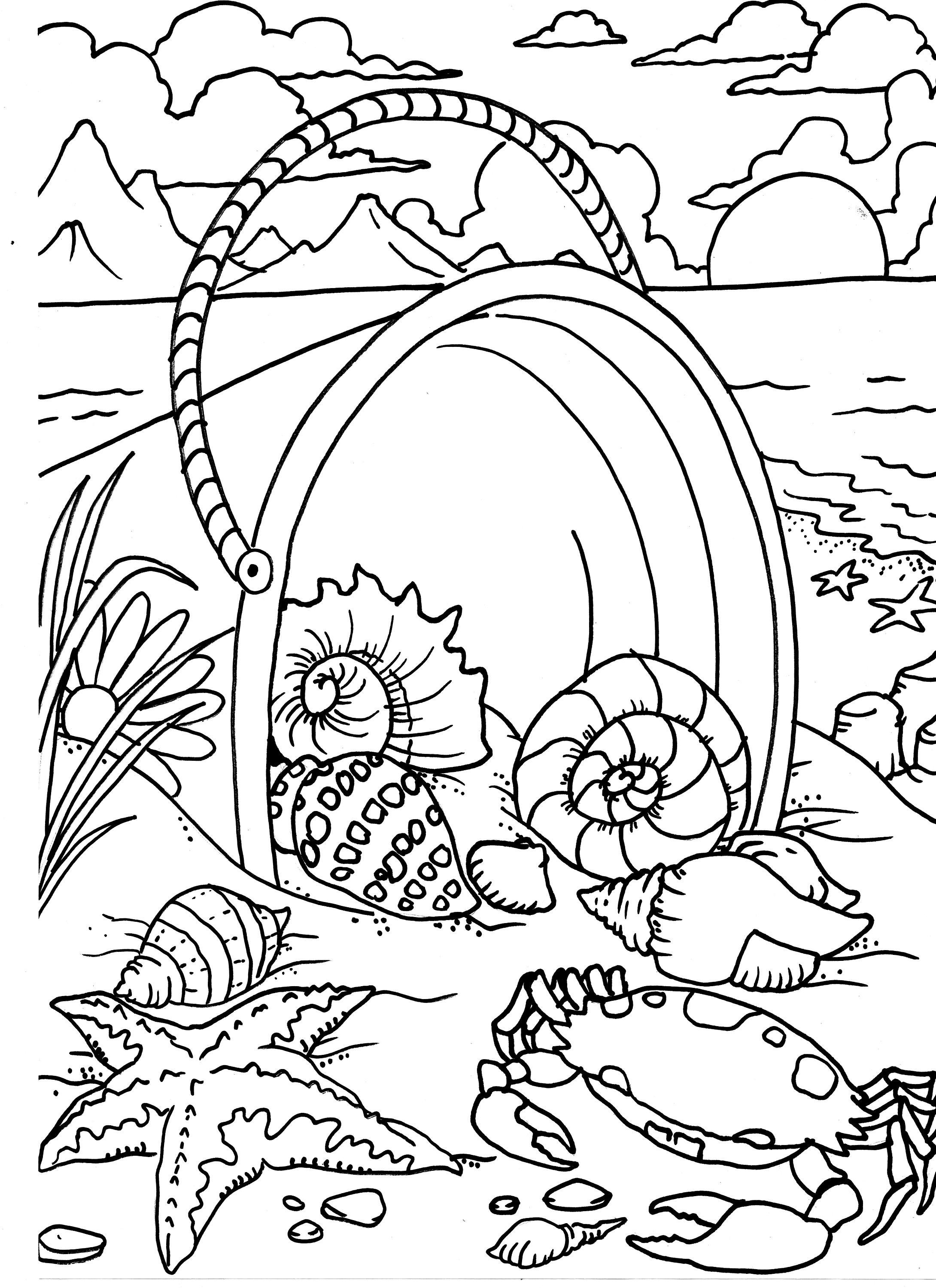 10 Printable Beach and Tropical Coloring Sheets - Underwater & Tropical ...