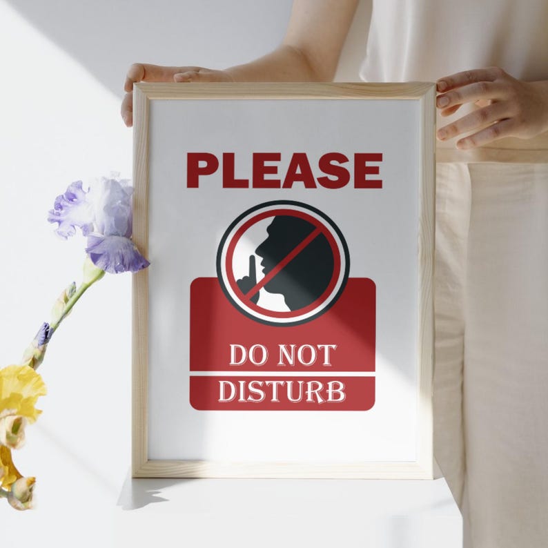 Printable "please Do Not Disturb" Sign - A4 PDF, Instant Download for ...