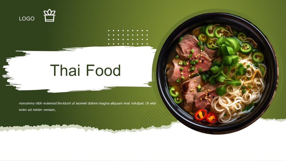 Modern Food Presentation Powerpoint Template Editable Food Business ...