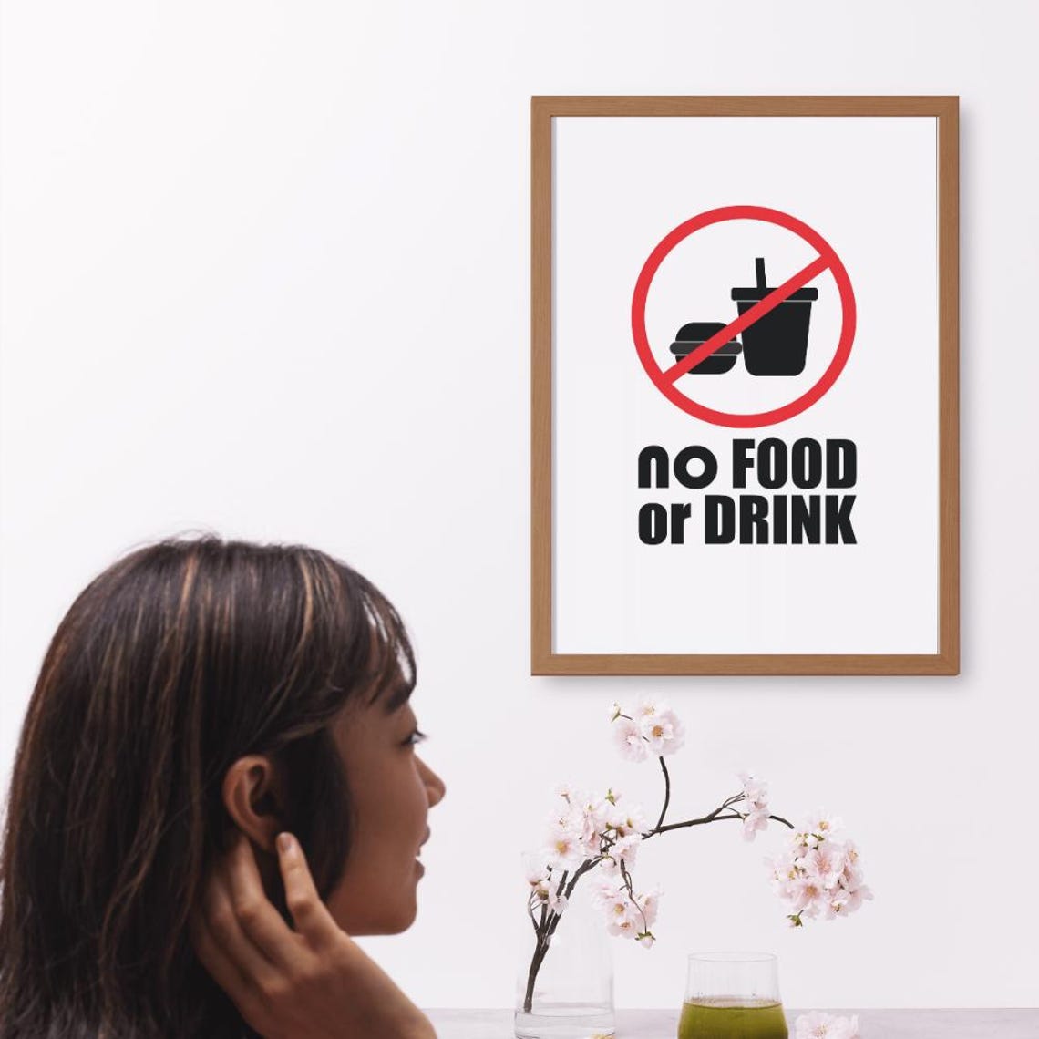 Printable No Food or Drink Sign - A4 PDF & JPG for Instant Download ...