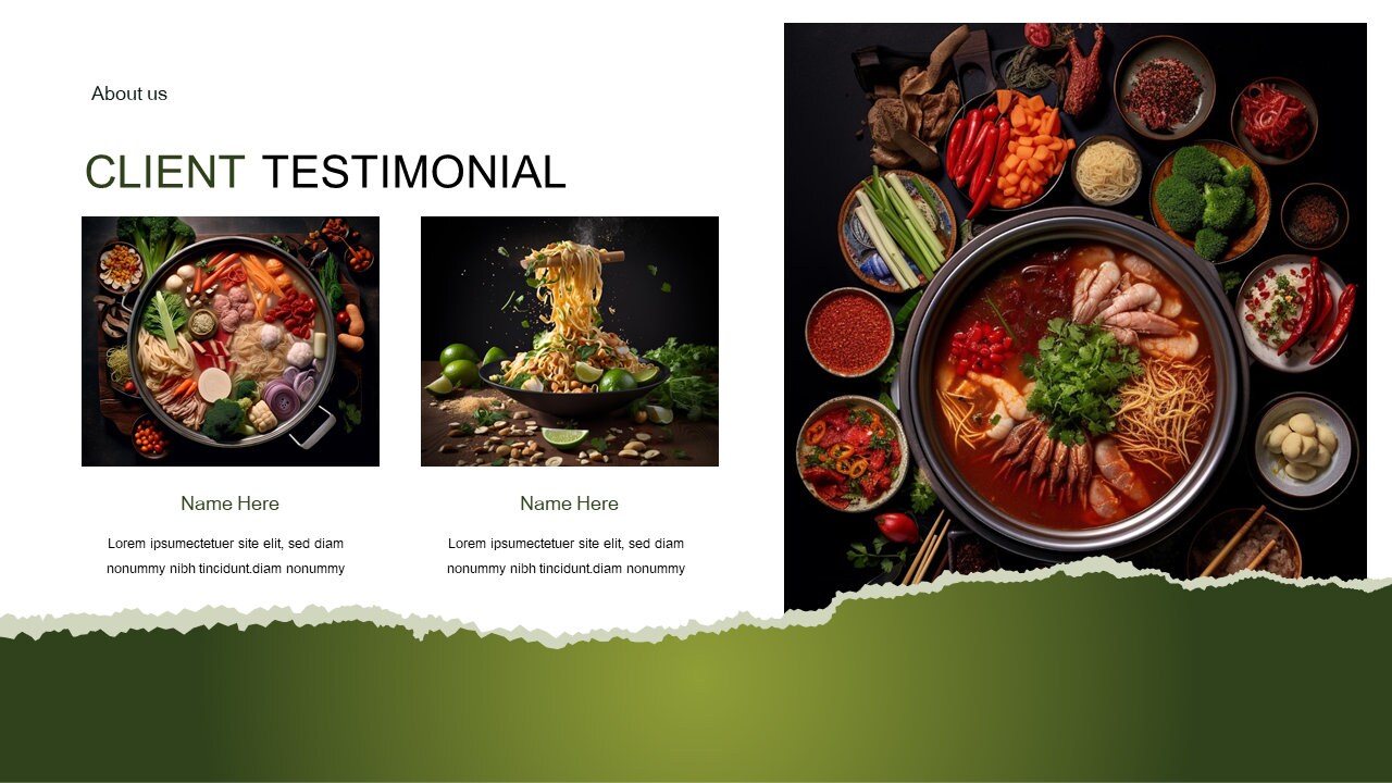 Modern Food Presentation Powerpoint Template - Editable Food Business ...