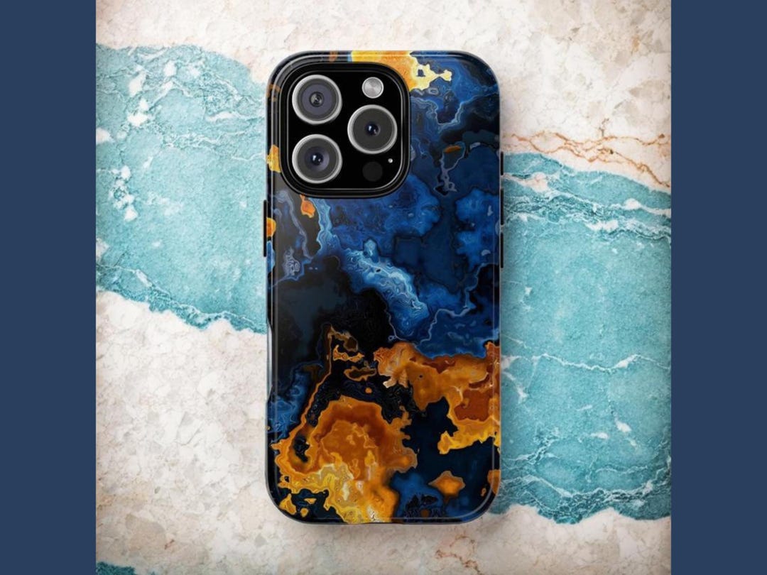 Abstract Art Phone Case - Aesthetic Marble Texture Cover for iPhone ...