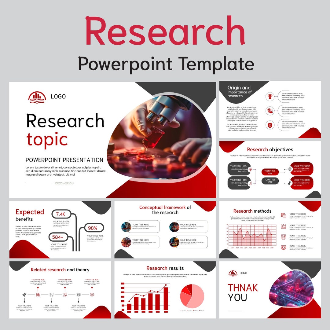 Professional Research Presentation Template - Editable Slides for ...