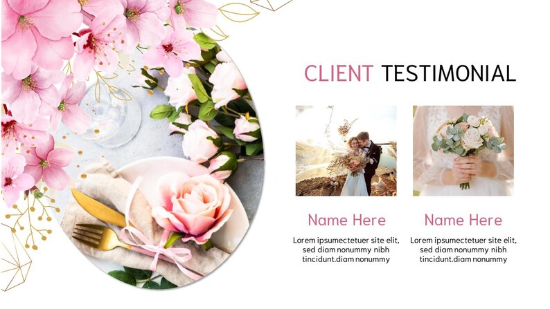 Wedding Presentation Powerpoint Template - Editable Slideshow for ...