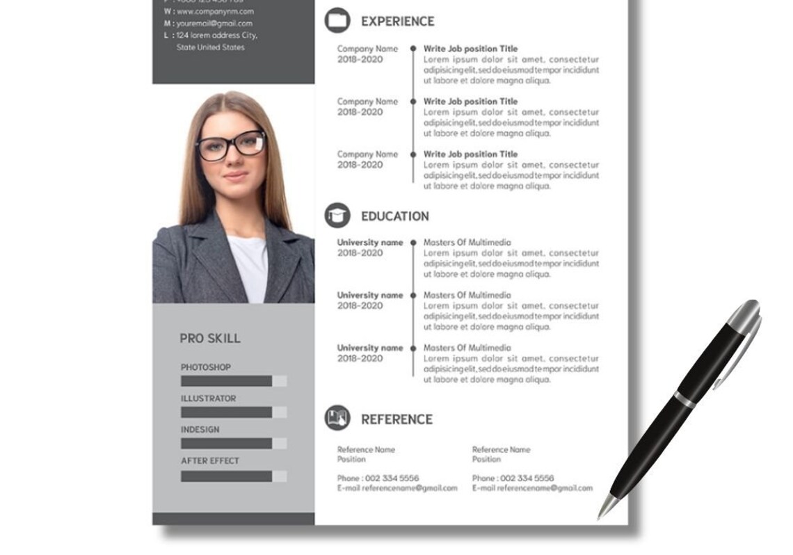 Simple and Customizable Resume Template Editable PDF and Powerpoint ...