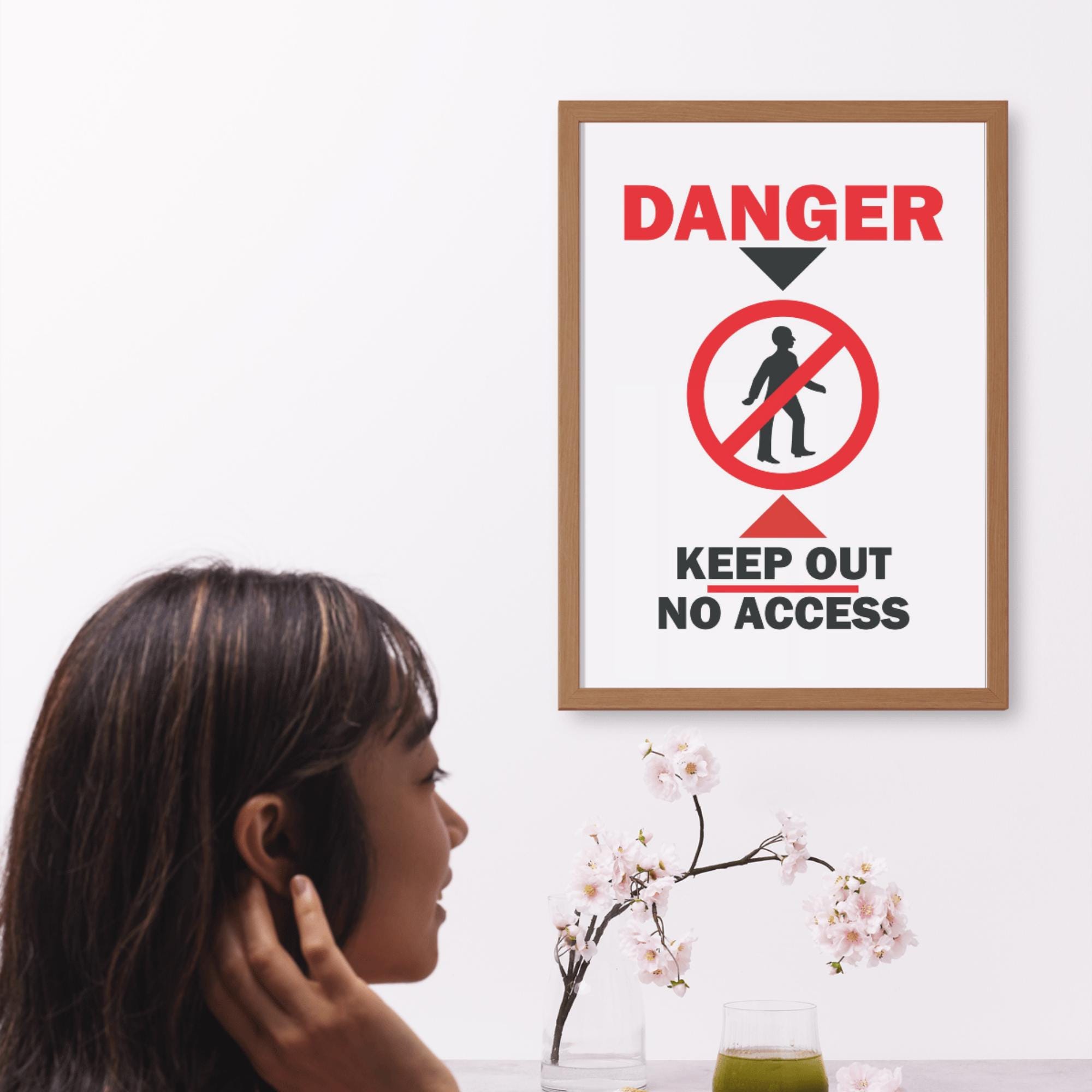 Printable "danger Keep Out - No Access" Sign - A4 PDF, Instant Download ...