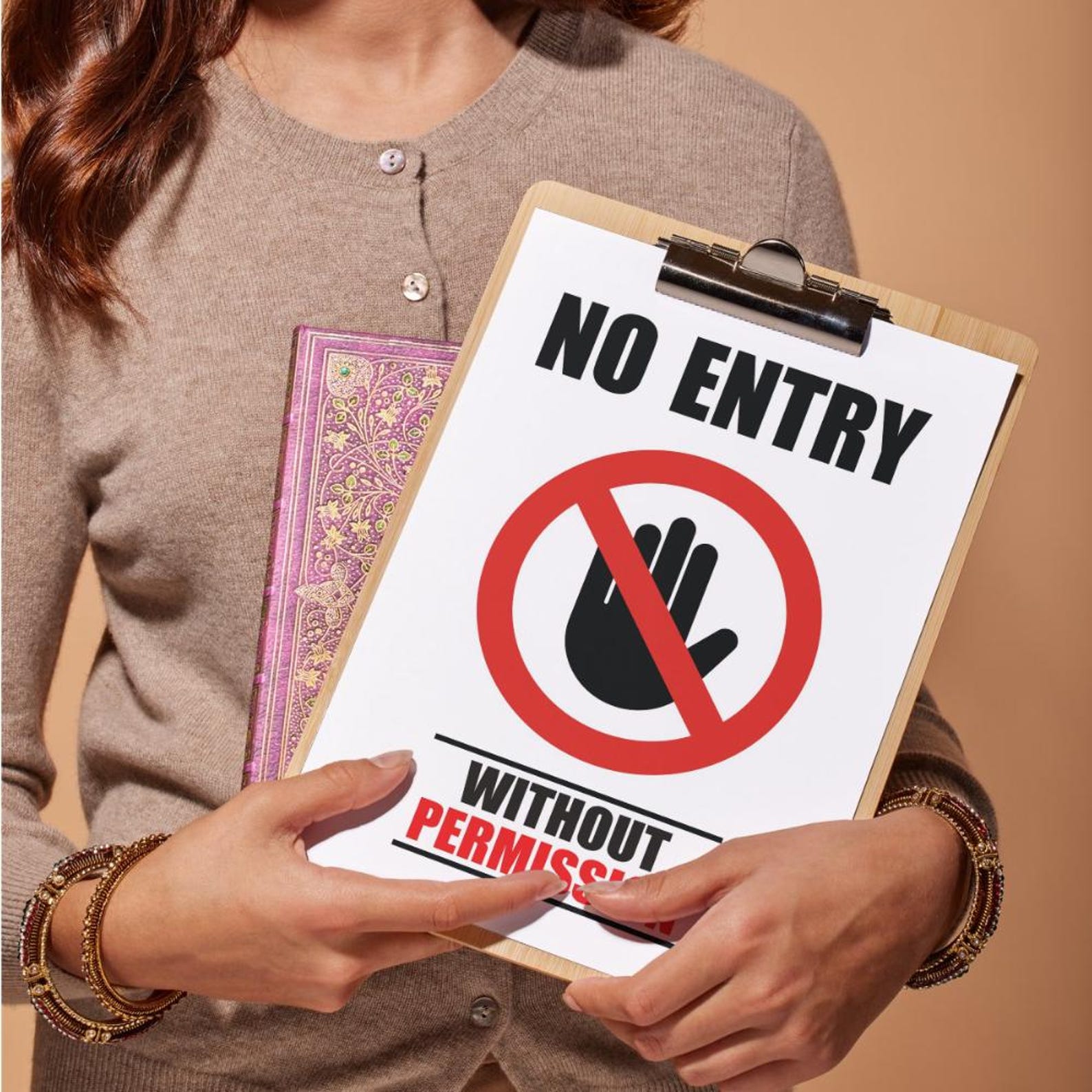 No Entry" Sign PDF - Do Not Enter Sign, A4 Size, Instant Download for ...
