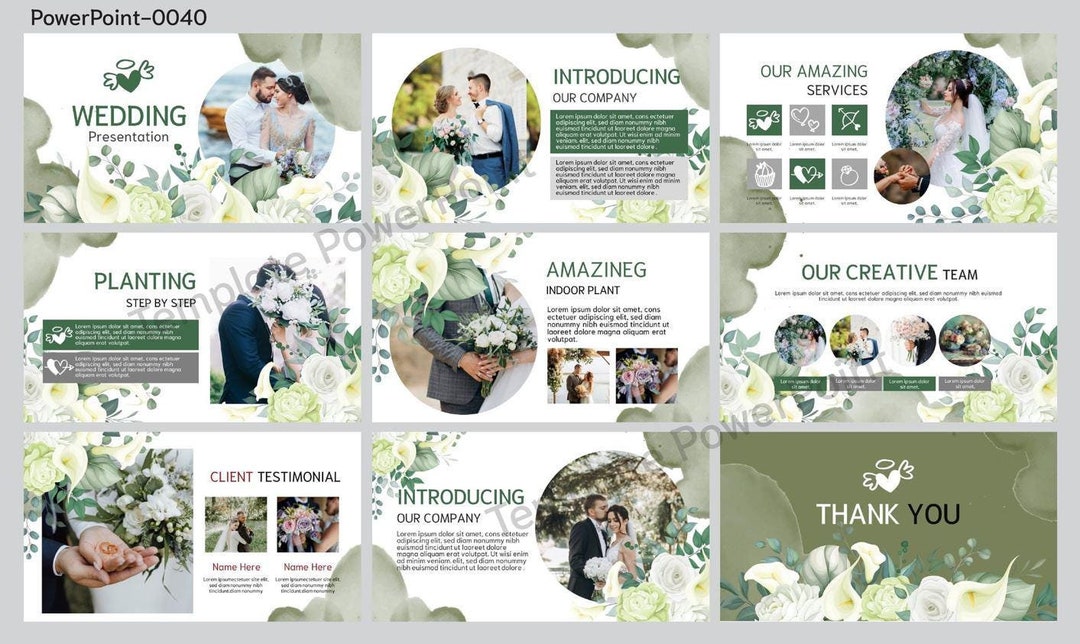 Wedding Slideshow Presentation Editable PPT Powerpoint Template - 9 ...