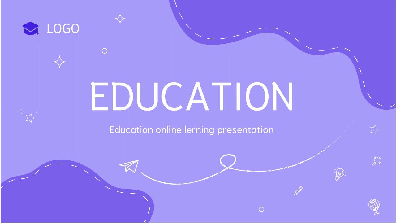 Online Learning Powerpoint Template - Professional Education Presentation for Elearning and ...