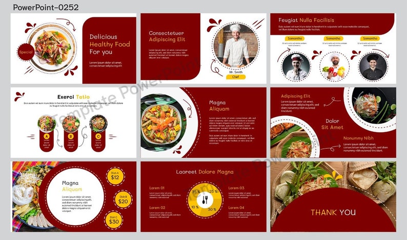 Powerpoint Template for Restaurant and Food Presentations | Instant ...