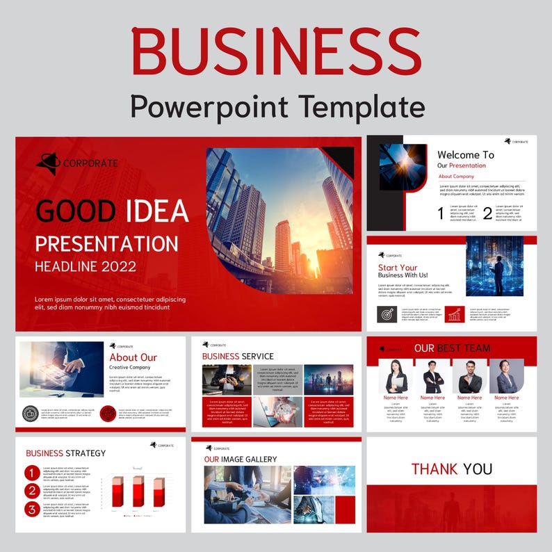 Corporate Business Powerpoint Template - Professional and Editable ...
