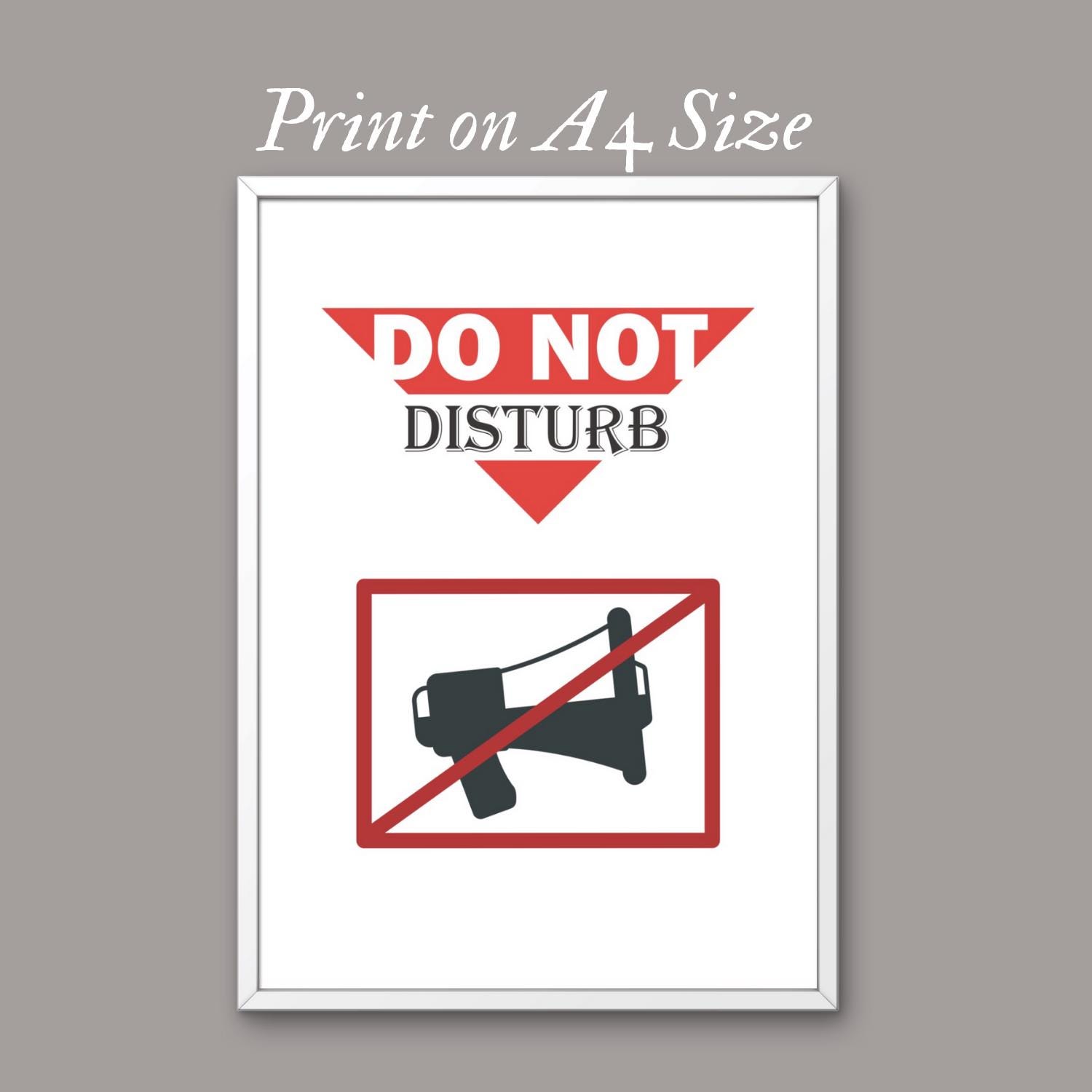 Printable "do Not Disturb" Sign - A4 PDF, Instant Download for Home ...