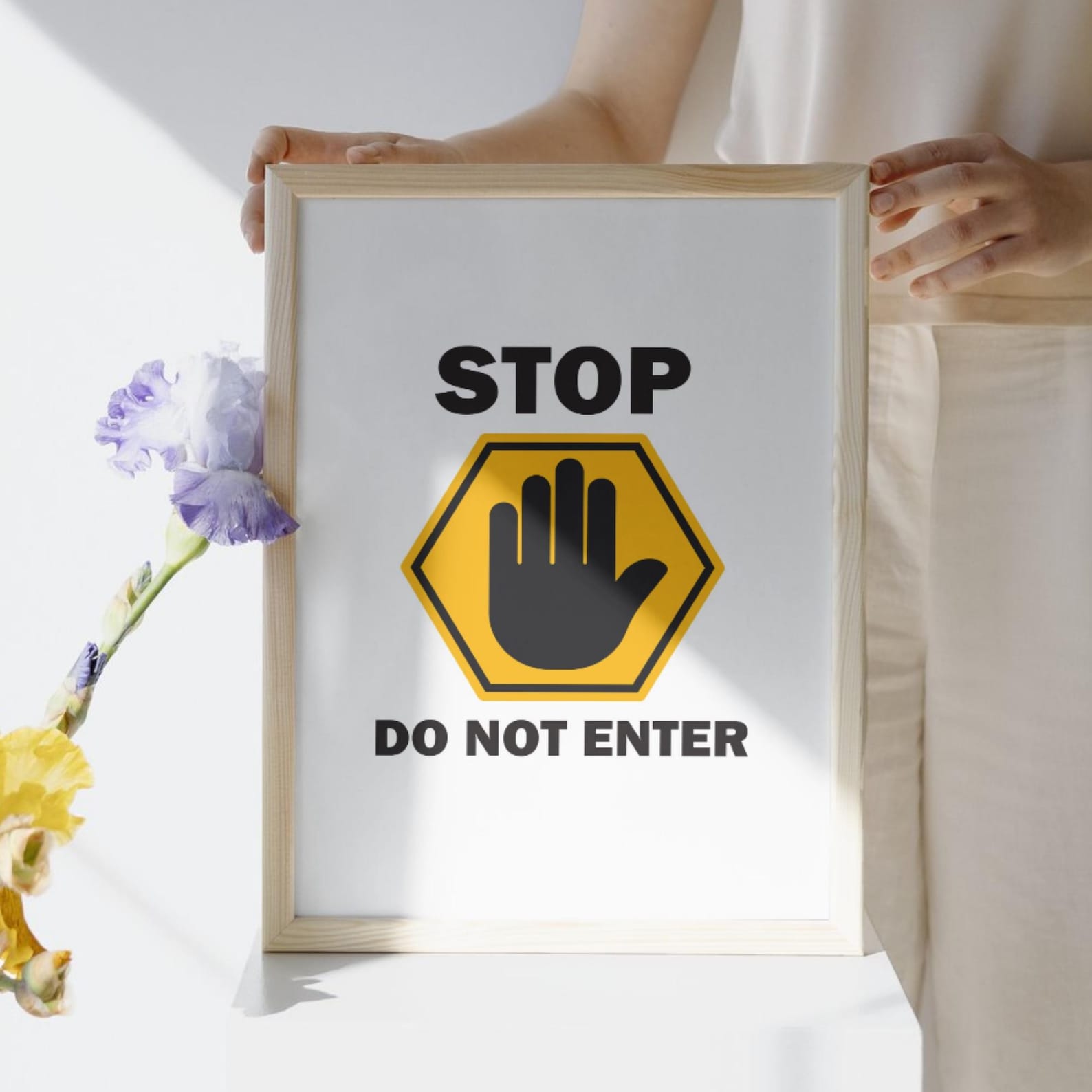 STOP Do Not Enter Sign - A4 Size, Printable JPG & PDF, Warning Sign for ...