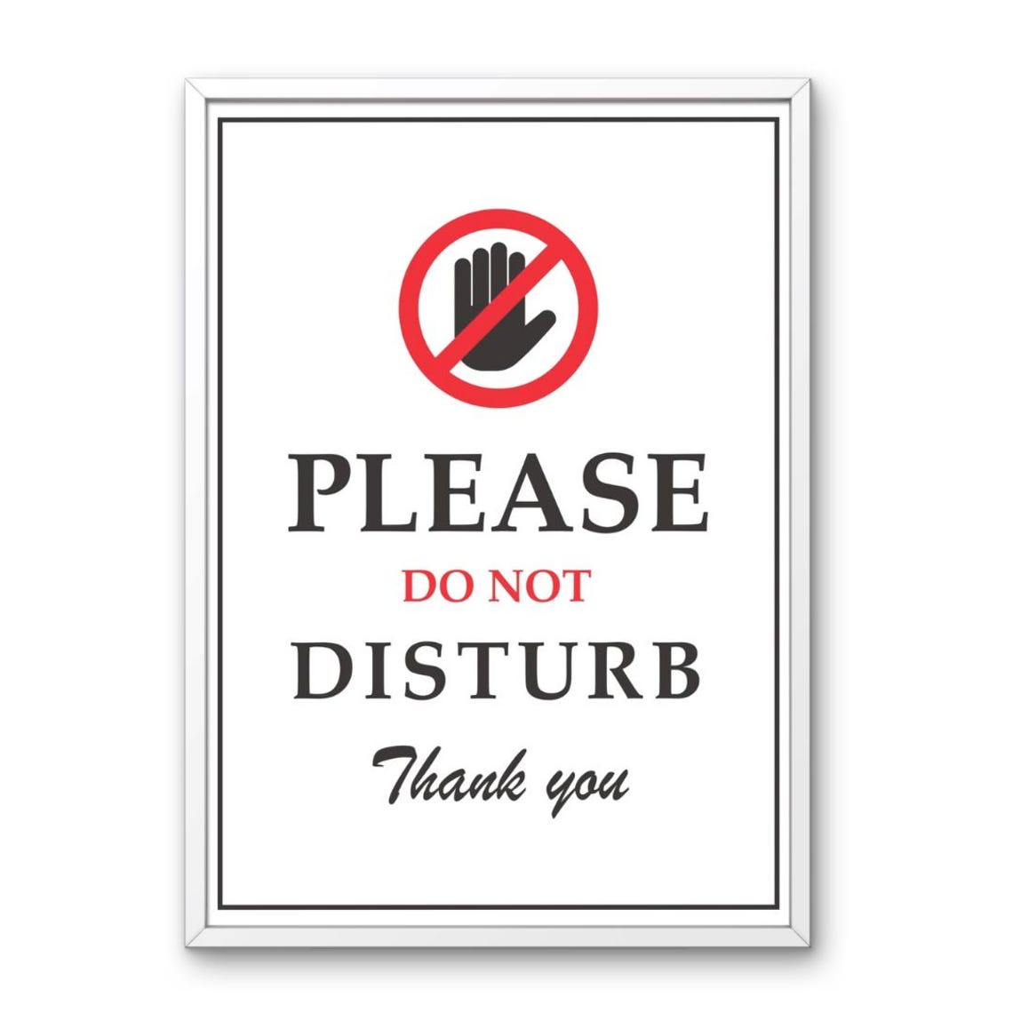 Printable Do Not Disturb Sign PDF | A4 Size Door Sign | Privacy Sign ...