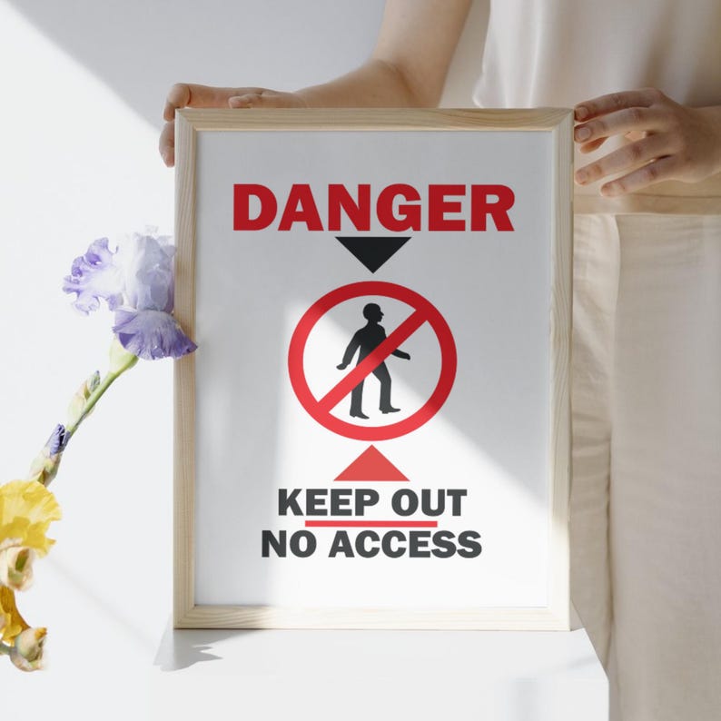 Printable "danger Keep Out - No Access" Sign - A4 PDF, Instant Download ...