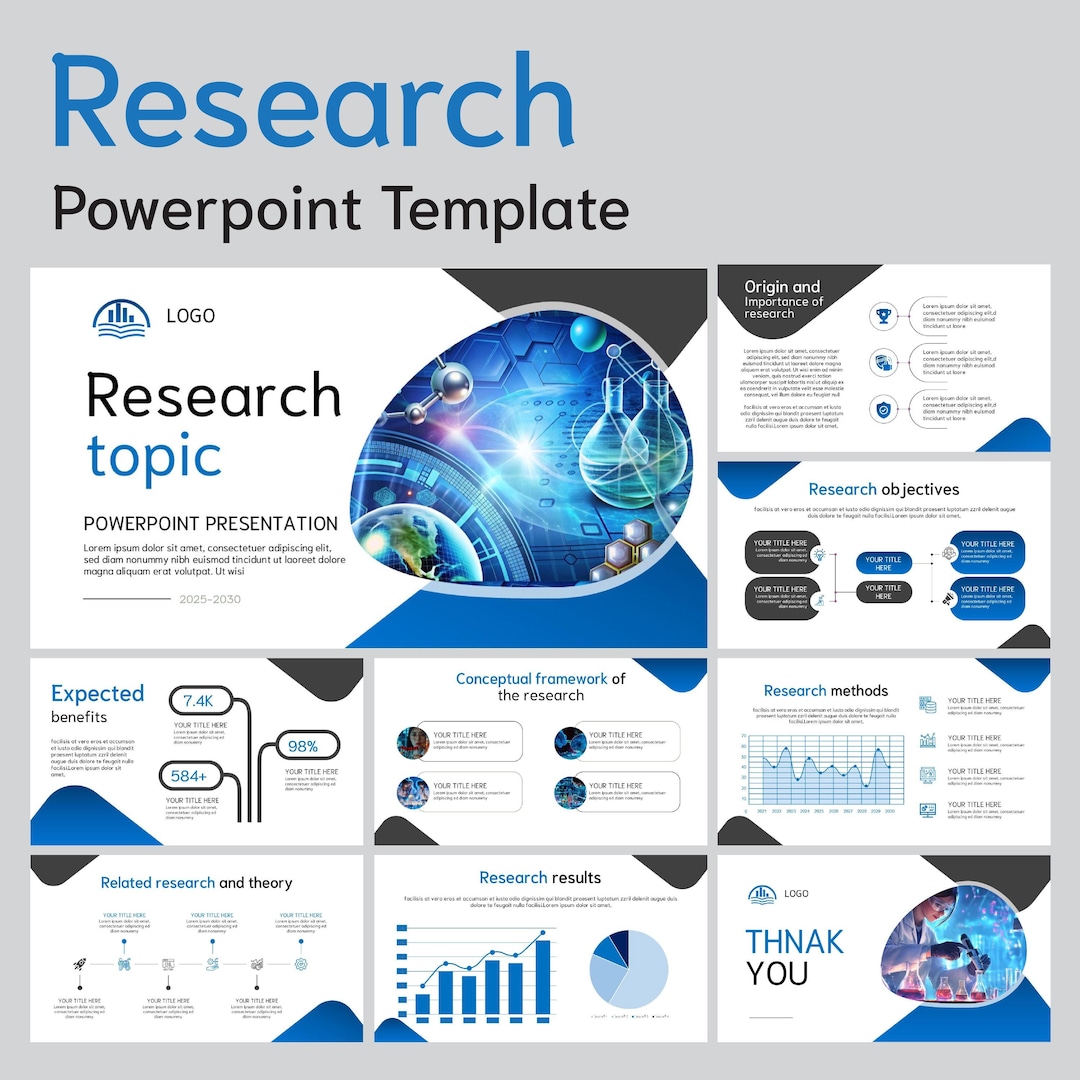 Professional Research Powerpoint Template - Editable Academic ...