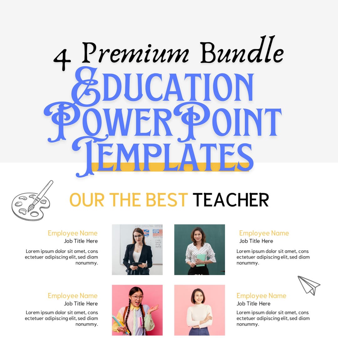 4 Premium Education Powerpoint Templates Bundle - 9 Slides per Design ...