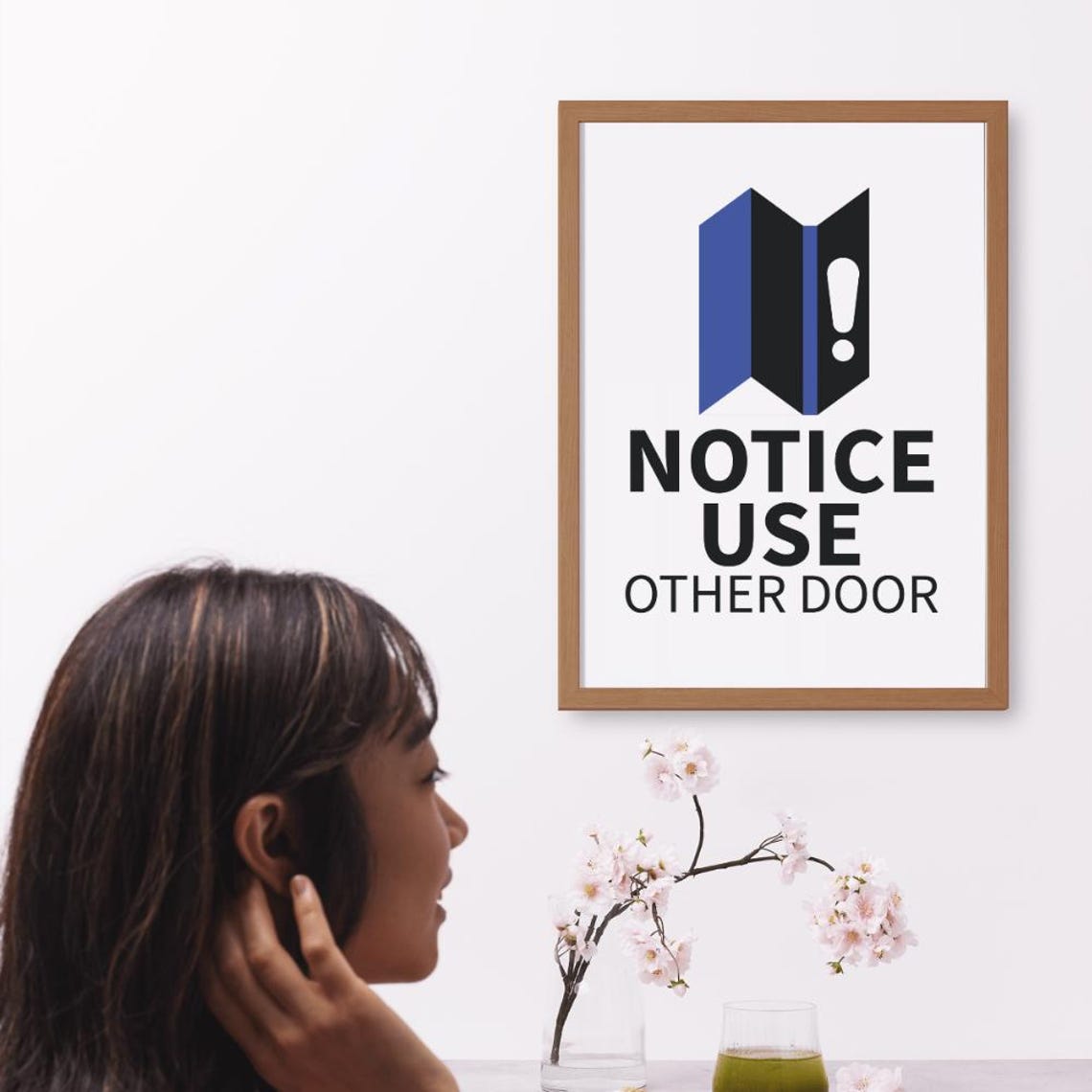 Notice Use Other Door Sign - Printable A4 PDF & JPG - Directional Sign ...