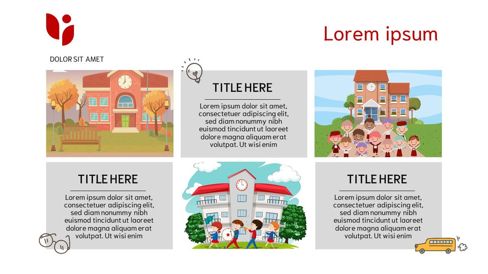 Modern Red School Presentation Slideshow – Educational PPT Powerpoint ...