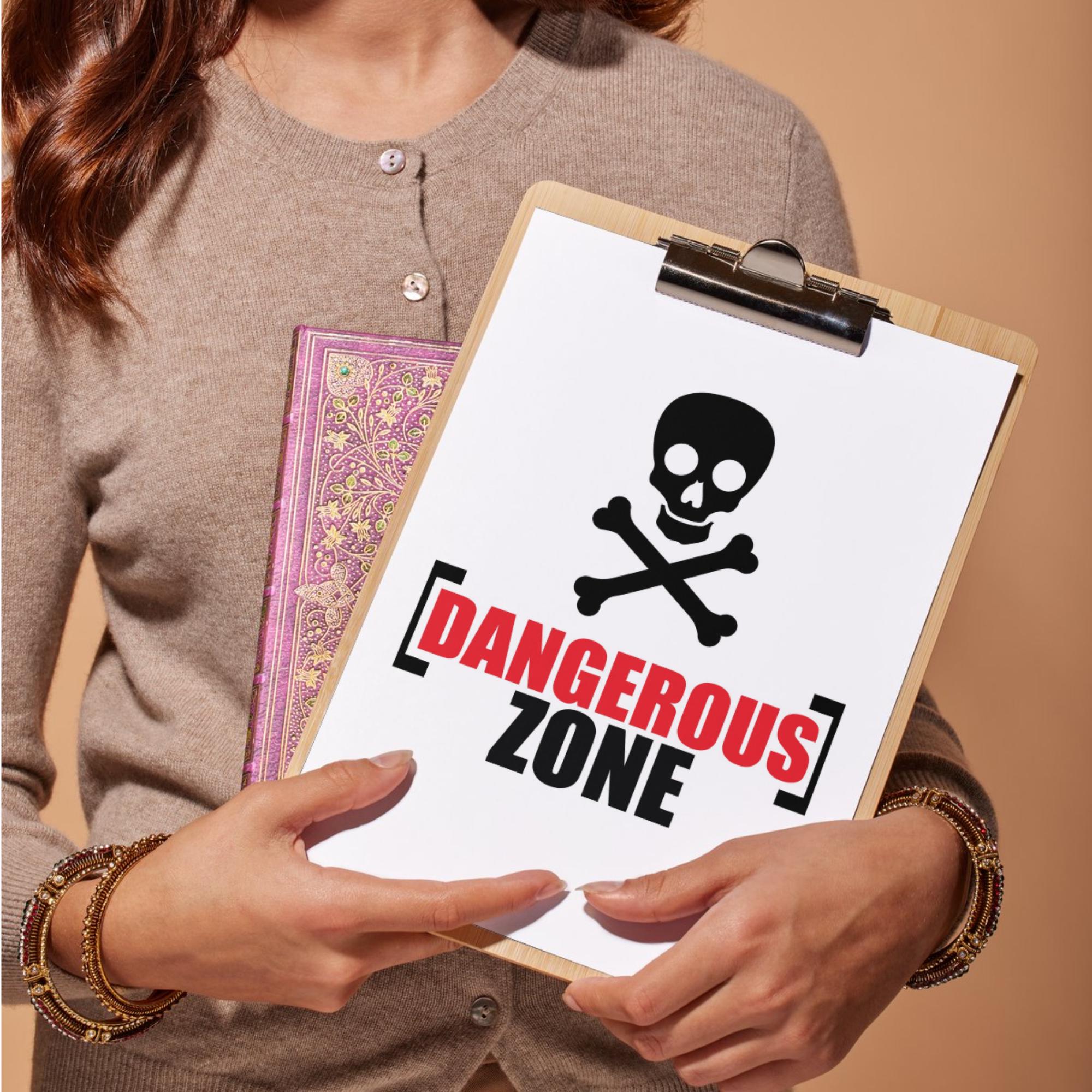 Printable Dangerous Zone Sign - A4 PDF & JPG - Hazard Warning Sign ...
