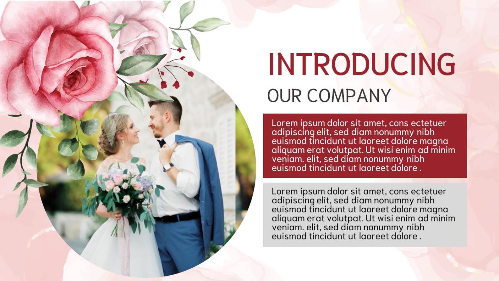 Wedding Presentation Powerpoint Template - Editable Slideshow for ...