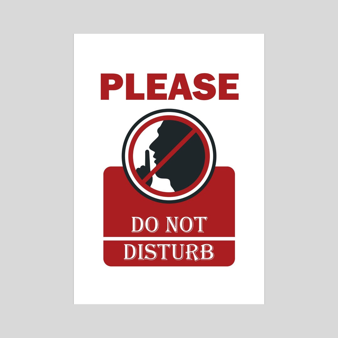 Printable please Do Not Disturb Sign A4 PDF, Instant Download for Quiet ...